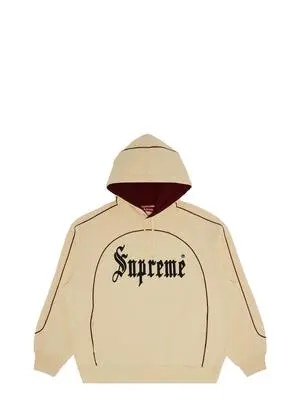 Supreme Curve Piping Hooded Sweatshirt - Cream
