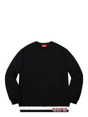 Supreme Ribbed Stripe Crewneck - Black