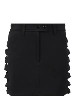 COURREGES Stretch Crepe Cut Out Mini Skirt - Black