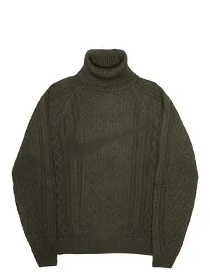 Nike Cable Knit Turtleneck Sweater - Tan