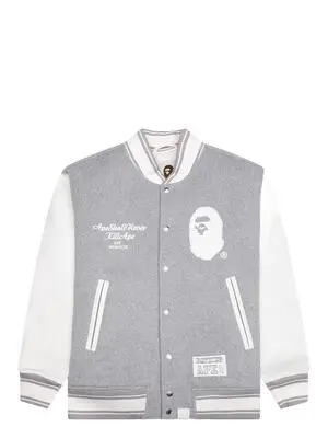 A BATHING APE Varsity Jacket - Grey