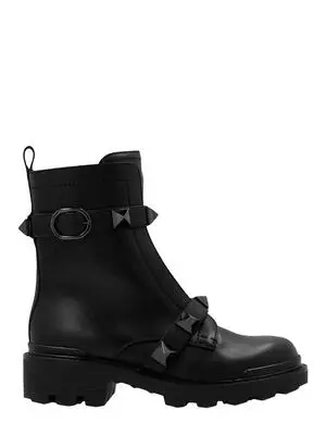 Valentino Garavani Roman Stud 40mm Combat Boot - Black