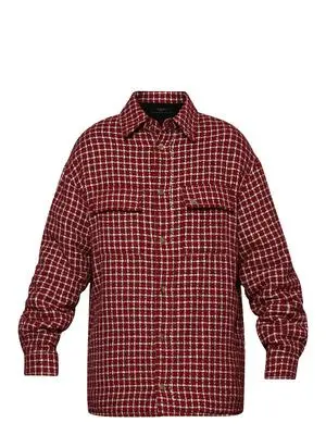 Amiri Boucle Padded Overshirt - Red