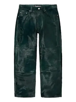Supreme Ponyhair Loose Fit 5-pocket Jean - Green