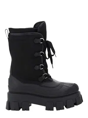 Prada Monolith Chunky Sole Boots - Black