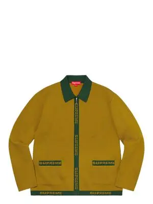 SUPREME Logo Trim Zip Up Cardigan