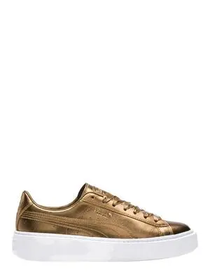 PUMA Basket Platform Luxe Sneakers - Gold