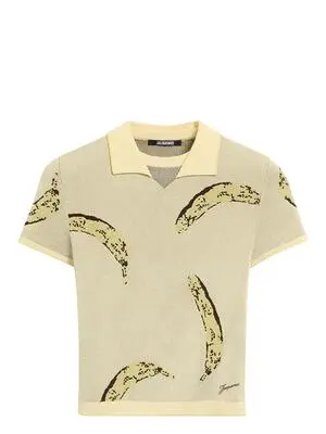 Jacquemus Le Polo Marino 'banana Jacquard - Yellow