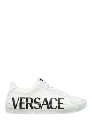 Versace Greca Low Logo Sneakers - White