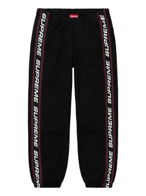 Supreme Text Rib Sweatpant - Black