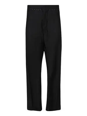 MAISON MARGIELA Creased Stitch Detailed Trousers - Black