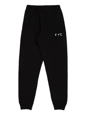 Off-White Ow Logo Slim Cuffed Sweatpant - Black