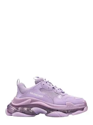 Balenciaga Triple S Sneaker With Clear Sole Purple