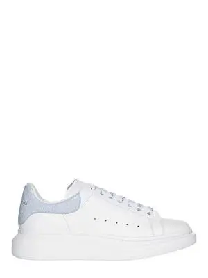 Alexander McQueen Oversized Crocodile-effect Leather Sneakers - White
