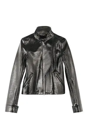 COURREGES Motorcycle Vinyl Jacket - Black