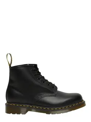 Dr. Martens 101 Yellow Stitch Ankle Boot - Black