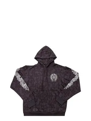 Chrome Hearts Plus Cross Print Hoodie - Black