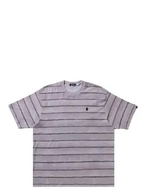 A BATHING APE Wave Pattern Relaxed Fit Tee - Grey