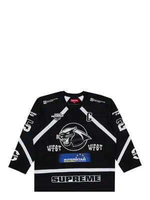 Supreme Rhinestone Hockey Jersey - Black