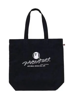 A BATHING APE Denim Tote Bag - Blue