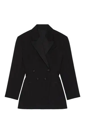Givenchy Pleated Double Breasted Jacket - Black