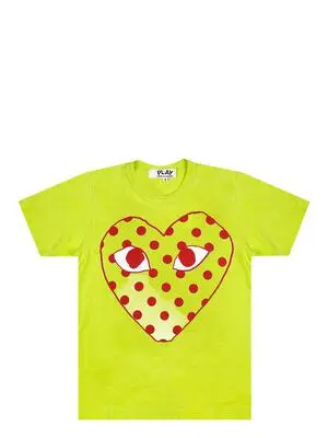 Play Comme Des Garcon Polka Dot Logo T-shirt - Green