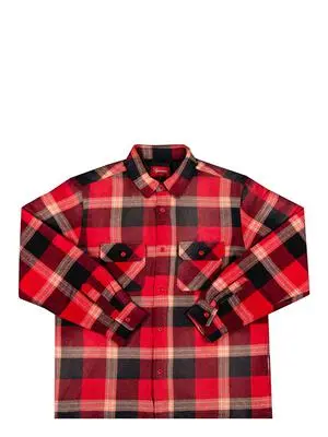 Supreme Quilted Flannel Shirt - Red