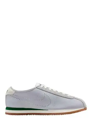 Nike Cortez Leather Sneakers With Perforated Detailing - Grey