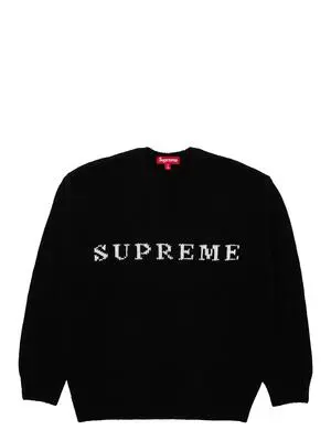 Supreme Contrast Logo Sweater - Black