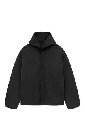 Fear Of God Textured Nylon Hooded Coaches Jacket - Black
