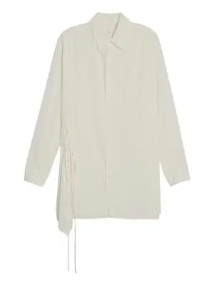 Y’s Lace Button Down Shirt - White