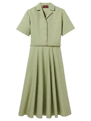 Gucci Gabardine Shirt Dress - Green