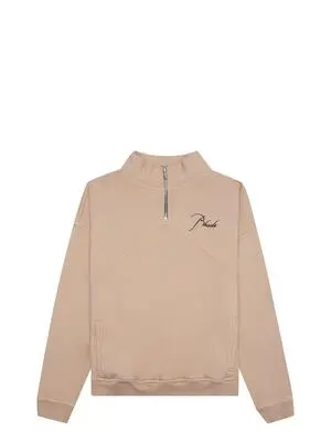 Rhude Logo Embroidered High Neck Sweatshirt - Tan