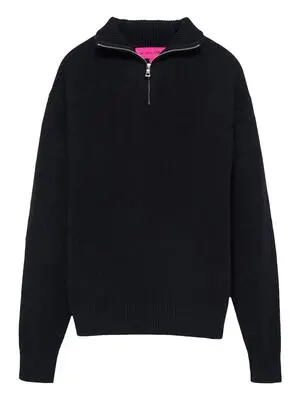 THE ELDER STATESMAN Relaxed Half Zip Sweater