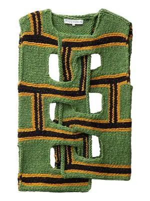 JW Anderson Interwoven Stripe Runway Vest - Green