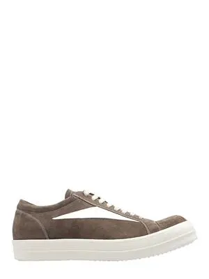 Rick Owens Edfu Suede Low Top Sneakers - Brown