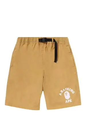 A BATHING APE College Beach Shorts - Yellow