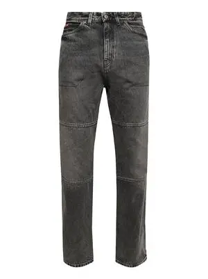 Martine Rose Paneled Straight-leg Jeans - Black