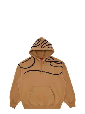 Supreme Shoulder Script Hooded Sweatshirt - Tan