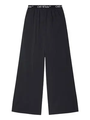 Off-White Logo Band Nylon Pants - Black