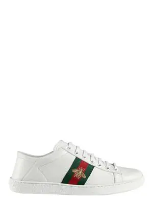Gucci Ace Embroidered 'bee' Sneakers - White