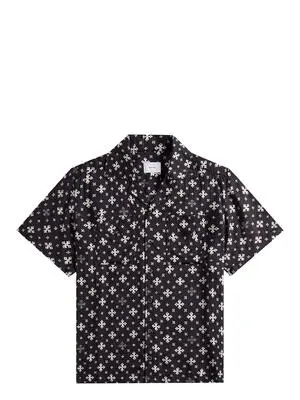 Rhude Cross Bandana Rayon Shirt - Black
