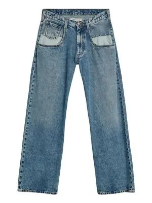 MAISON MARGIELA Pocket Detail Oversize Jeans - Blue