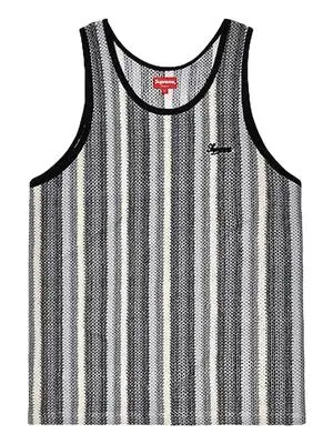 Supreme Knit Stripe Tank Top - Black