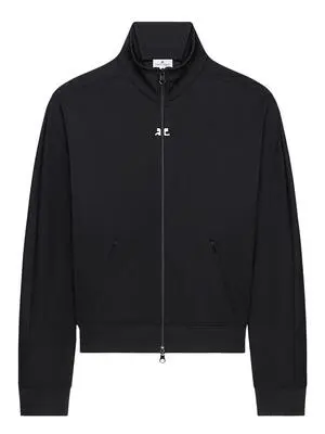 COURREGES Logo Embroidered Track Jacket - Black