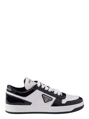 Prada Downtown Leather Sneakers - White