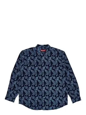 Supreme Paisley Flannel Shirt - Blue
