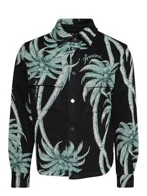 Amiri Palm Tapestry Overshirt - Black