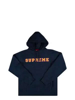 Supreme Cord Collegiate Hooded Sweatshirt - Blue