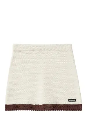 Miu Miu Crochet Mini Skirt - Cream